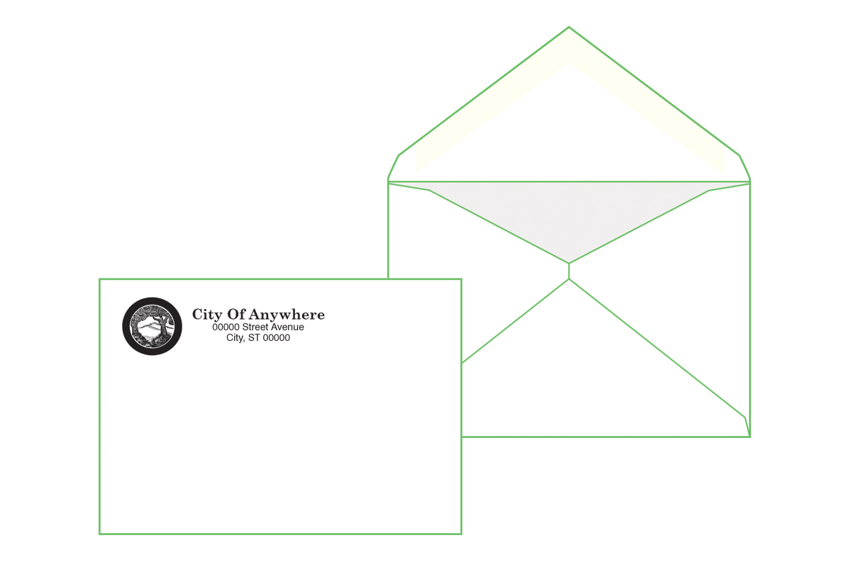 Printing Systems 4 Baronial Envelope 3 5 8 X 5 1 8 Pointed Flap
